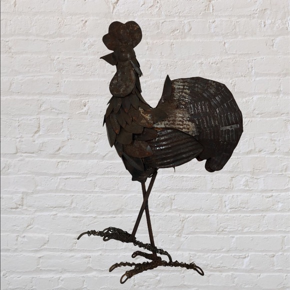 Pier 1 | Accents | Pier Metal Rooster Standing Rustic Vintage | Poshmark